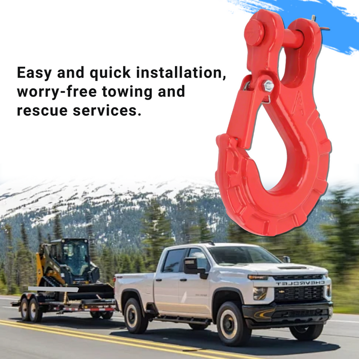 Seguler 3/8" Heavy Duty Forged Steel Winch Hook 33,000 lbs Max Strengt ...