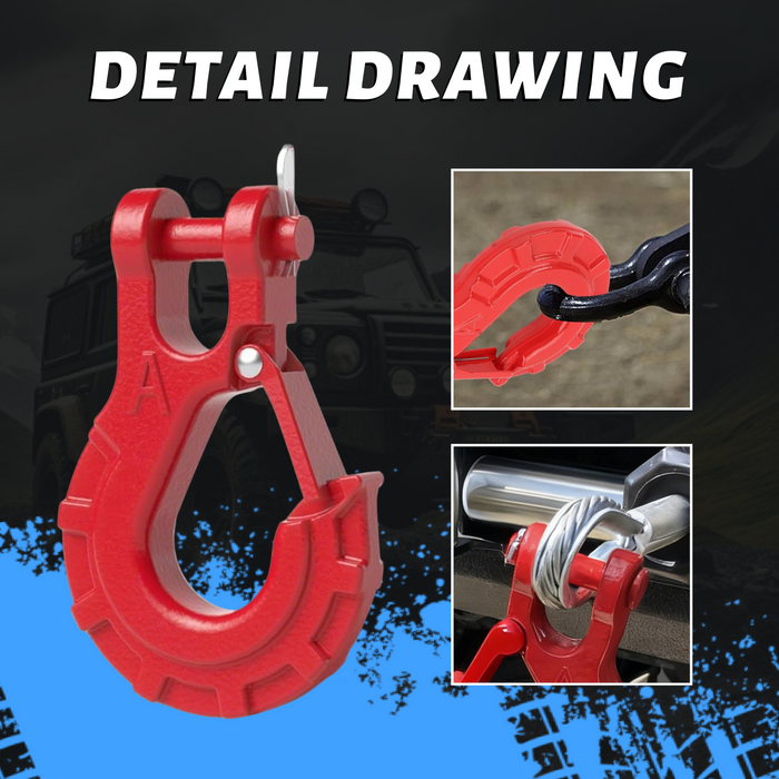 Seguler 3/8" Heavy Duty Forged Steel Winch Hook 33,000 lbs Max Strengt ...